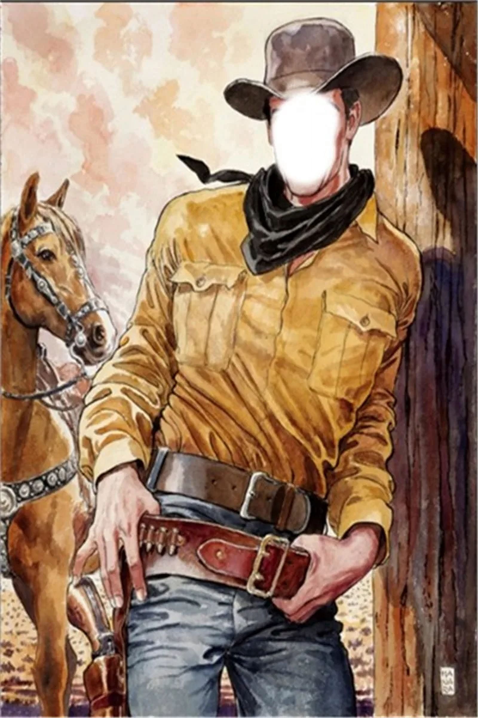 Photography Backdrop Cowboy Photo Booth Props Door Banner Background ...