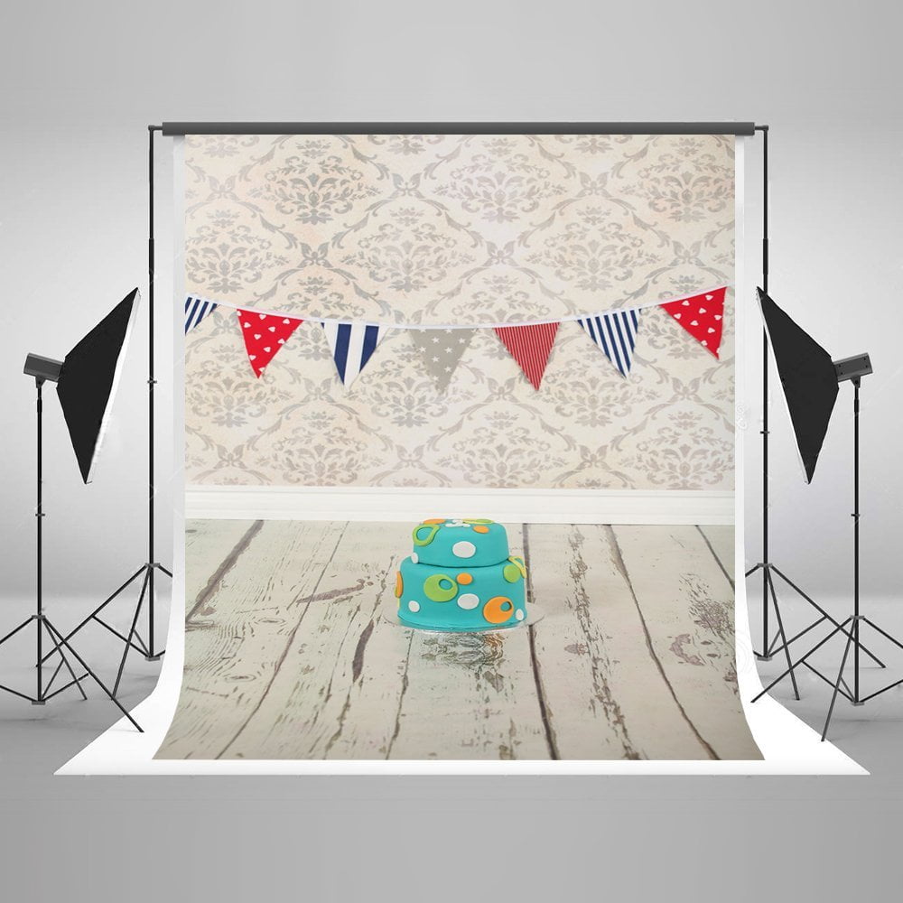 Photography Backdrop Damask 5x7ft Happy Birthday Kids Photography ...