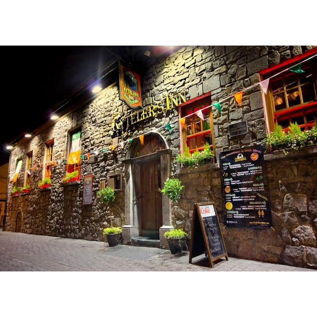 Photography Backdrop European Medieval Irish Pub Night Ireland Bar ...