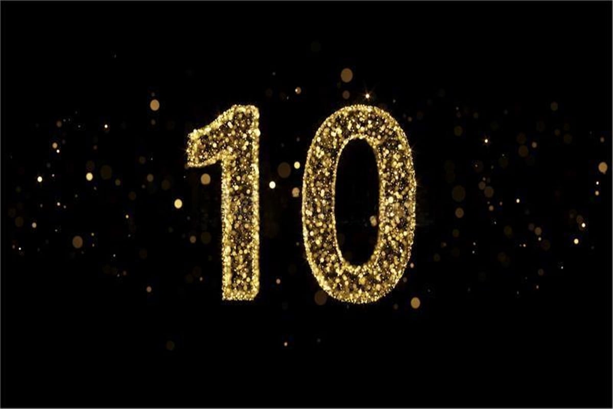 Photography Backdrop For Rose Gold 10 Year Old 10th Ten Birthday Party ...