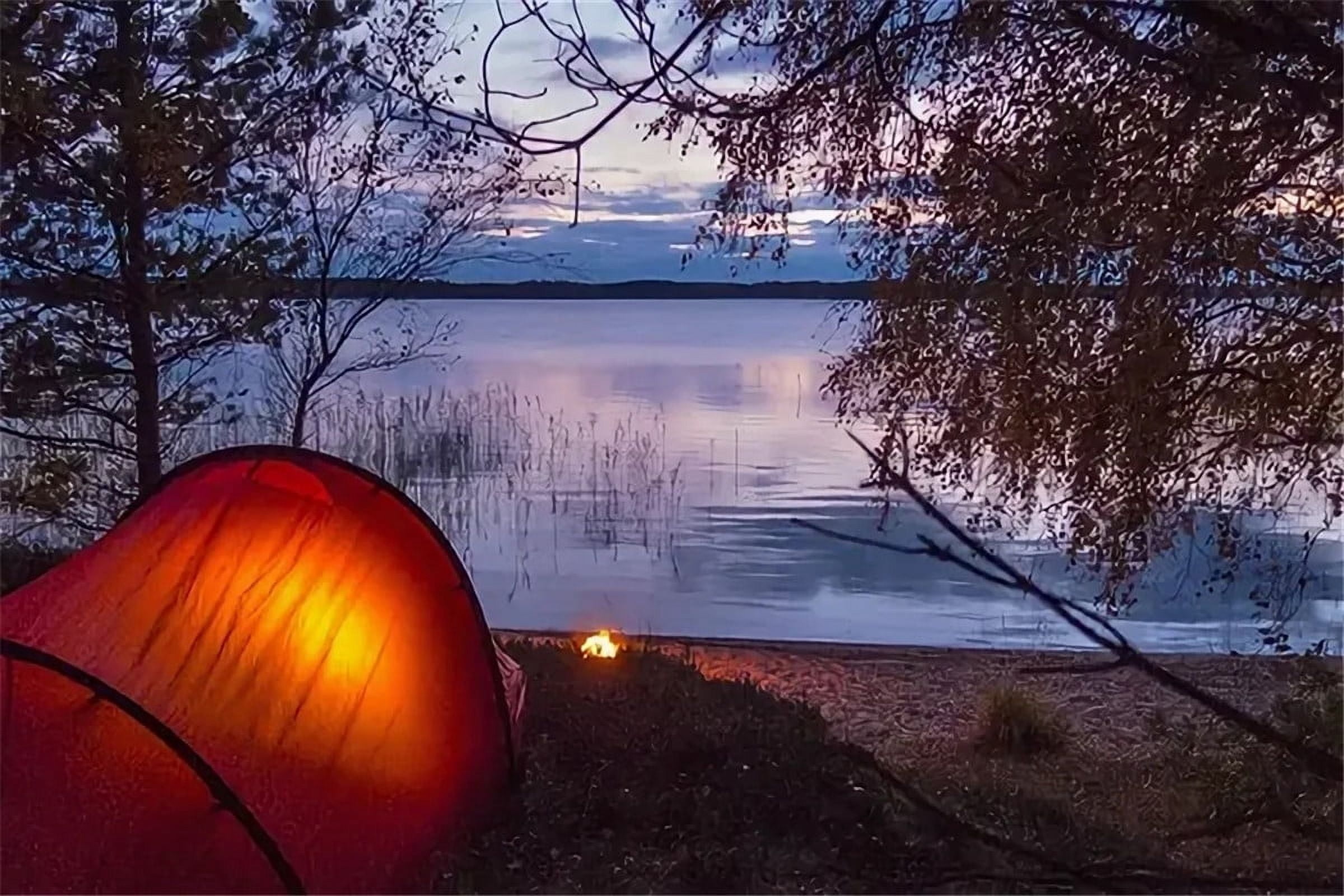Photography Backdrop Forest Night Scene Camping Tent Campfire Party ...