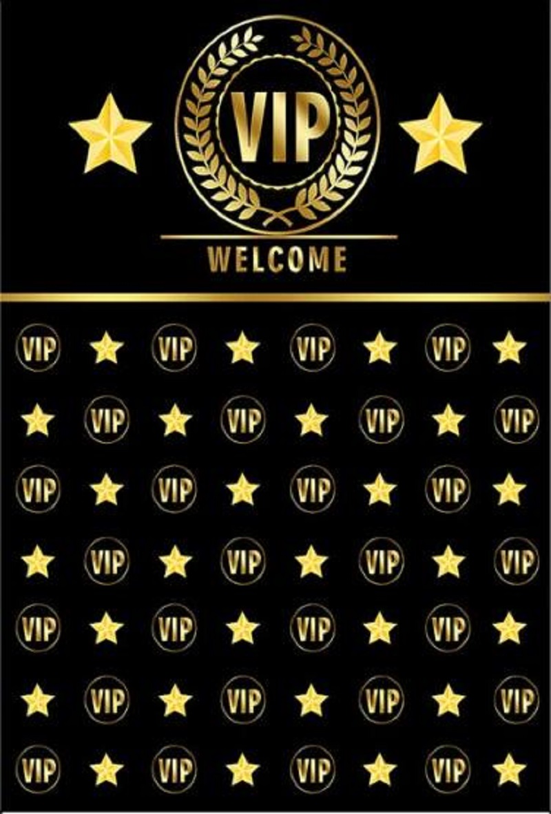 Photography Backdrop Gold Star Repeat Steps VIP Photo Background Poster ...