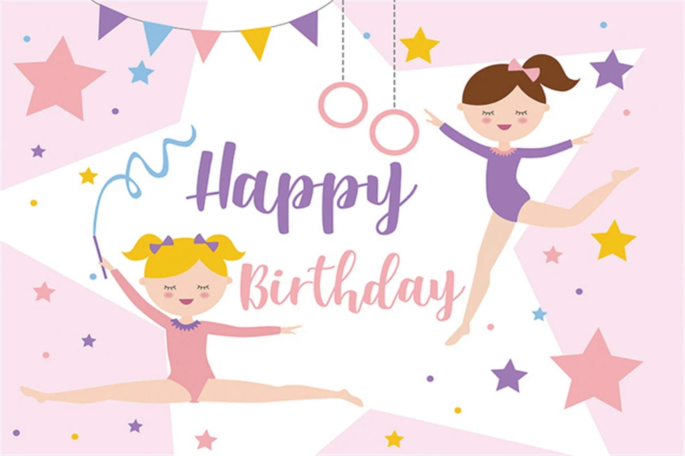 Photography Backdrop Gymnastics Birthday Gymnast Tumbling Flip Jump ...