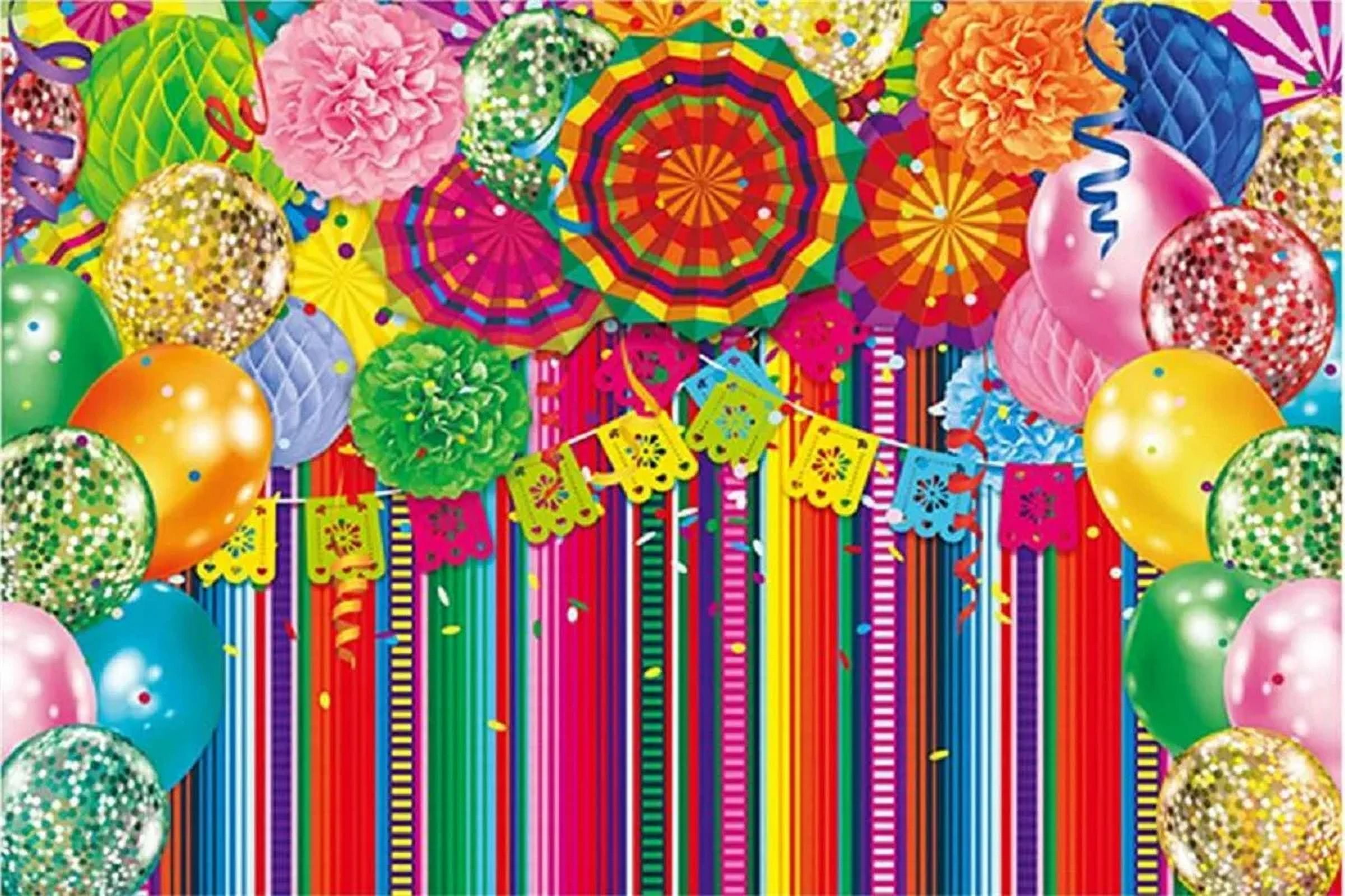 Photography Backdrop Mexican Fiesta Flowers Background Drop Cinco De ...