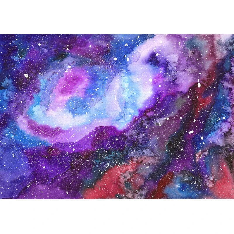 Photography Backdrop Nebula Planets Birthday Decoration Universe Outer ...