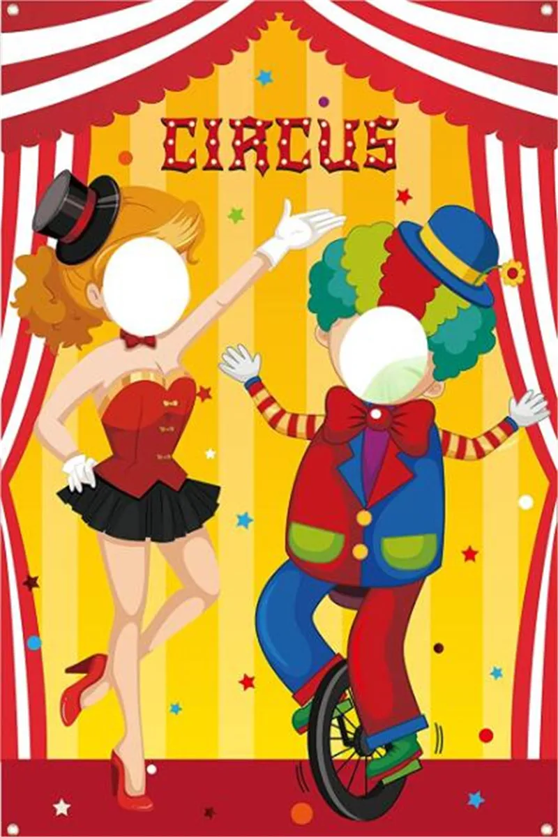 Photography Backdrop Photo Door Banner Funny Face In Hole Game For Wild ...