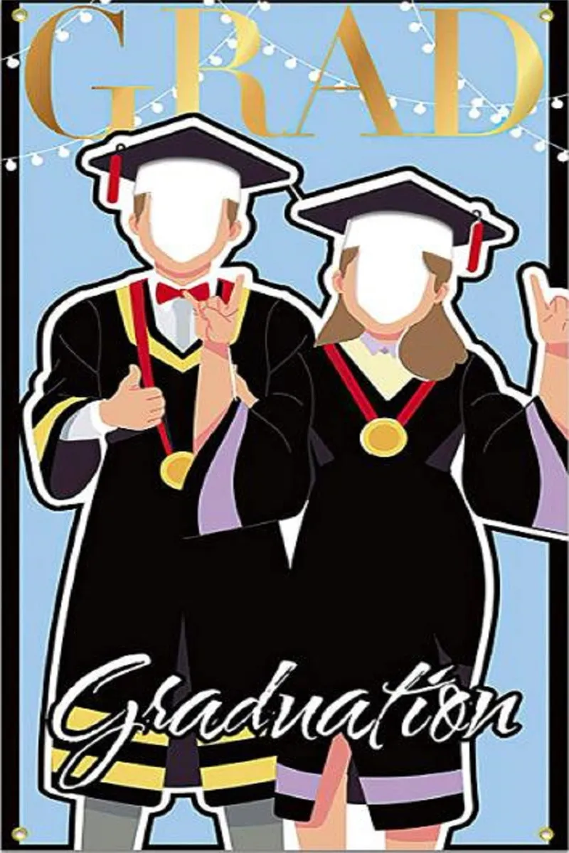 Photography Backdrop Photo Door Banner Funny Face In Hole Game For Wild Birthday Party ...