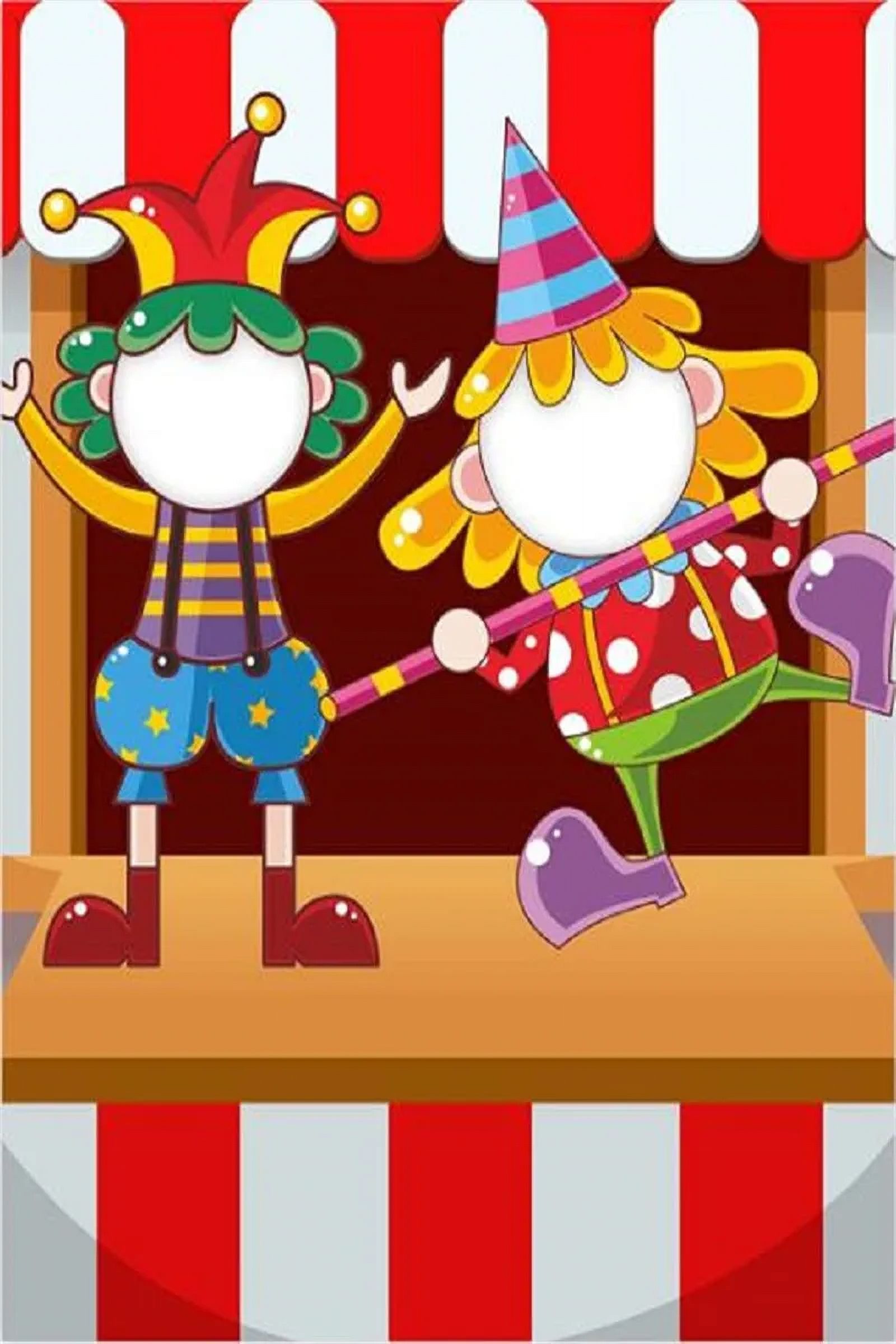 Photography Backdrop Photo Door Banner Funny Face In Hole Game For Wild Birthday Party ...