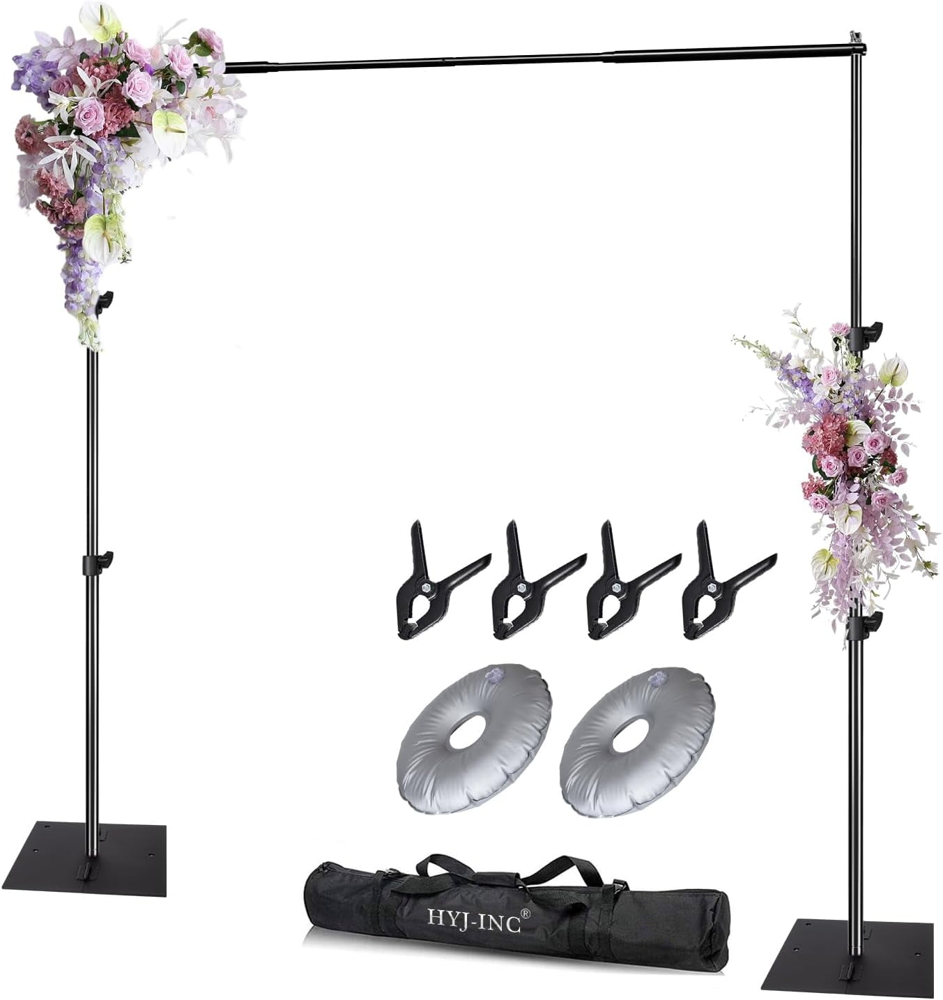 Photography Backdrop Stand Kit Adjustable Photo Background Stand 10ft x ...