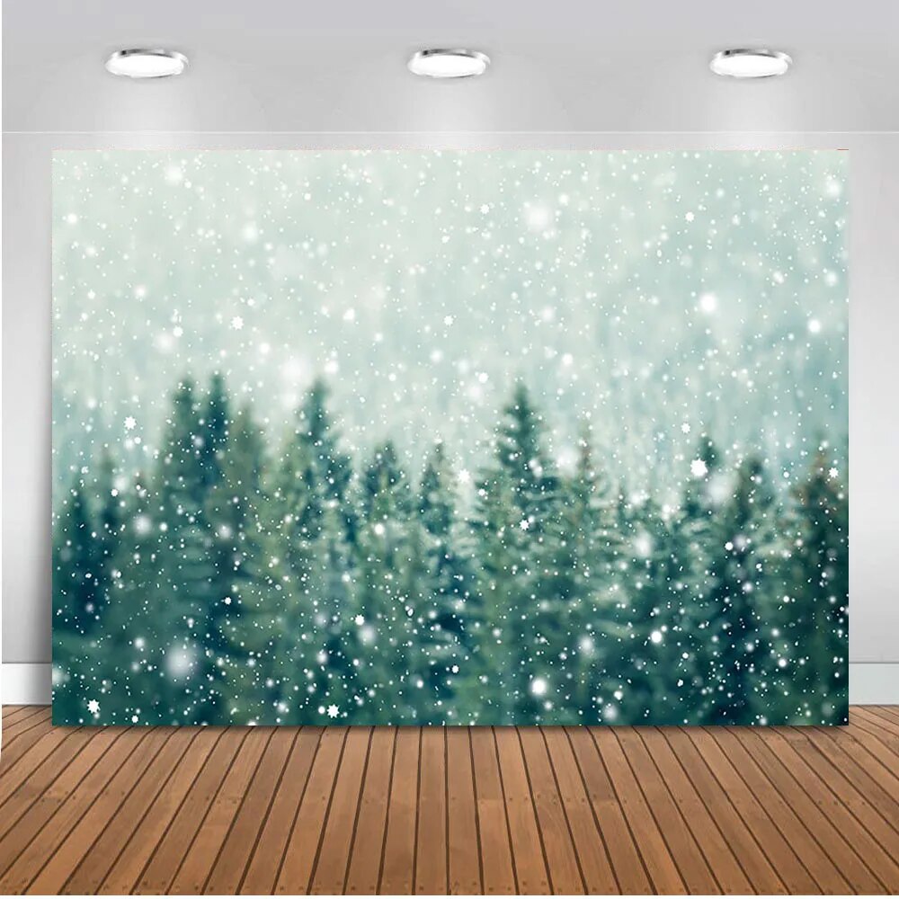 Photography Backdrop Winter Snow View Background for Photo Studio ...
