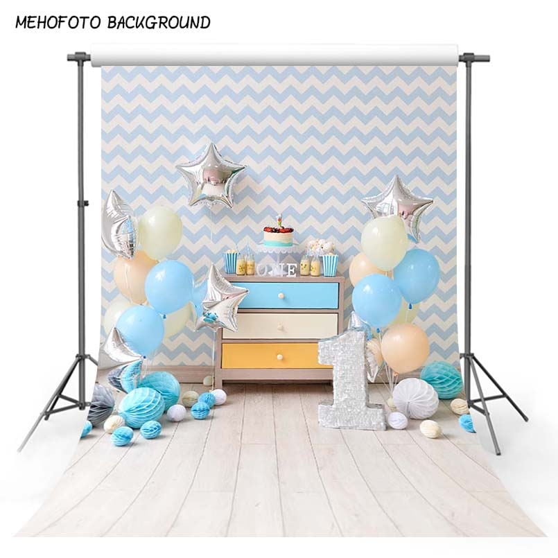 Photography Backdrops Balloons Boy Girl Birthday Party Cake Smash ...