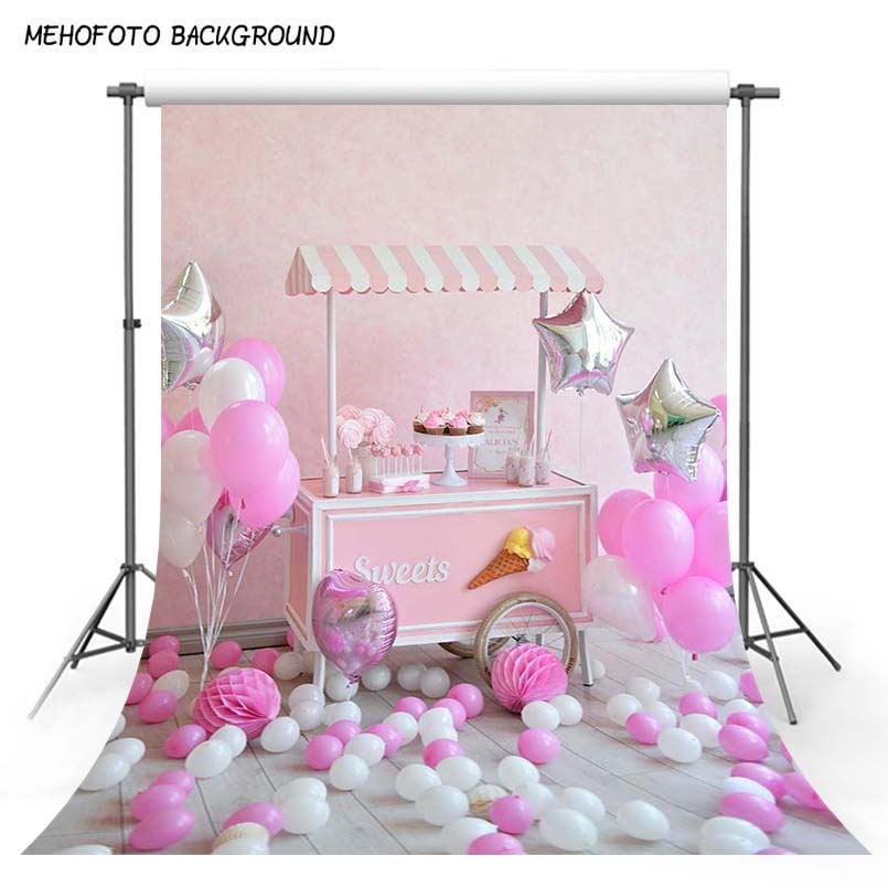 Photography Backdrops Balloons Boy Girl Birthday Party Cake Smash ...