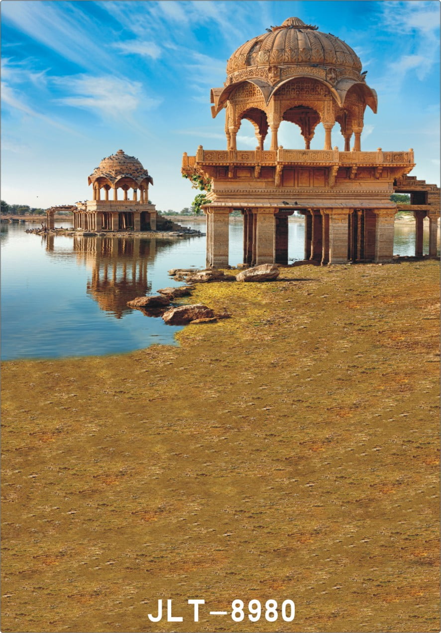 Photography Backdrops Vinyl Cloth Backgrounds Scenic Lake View Blue Sky ...