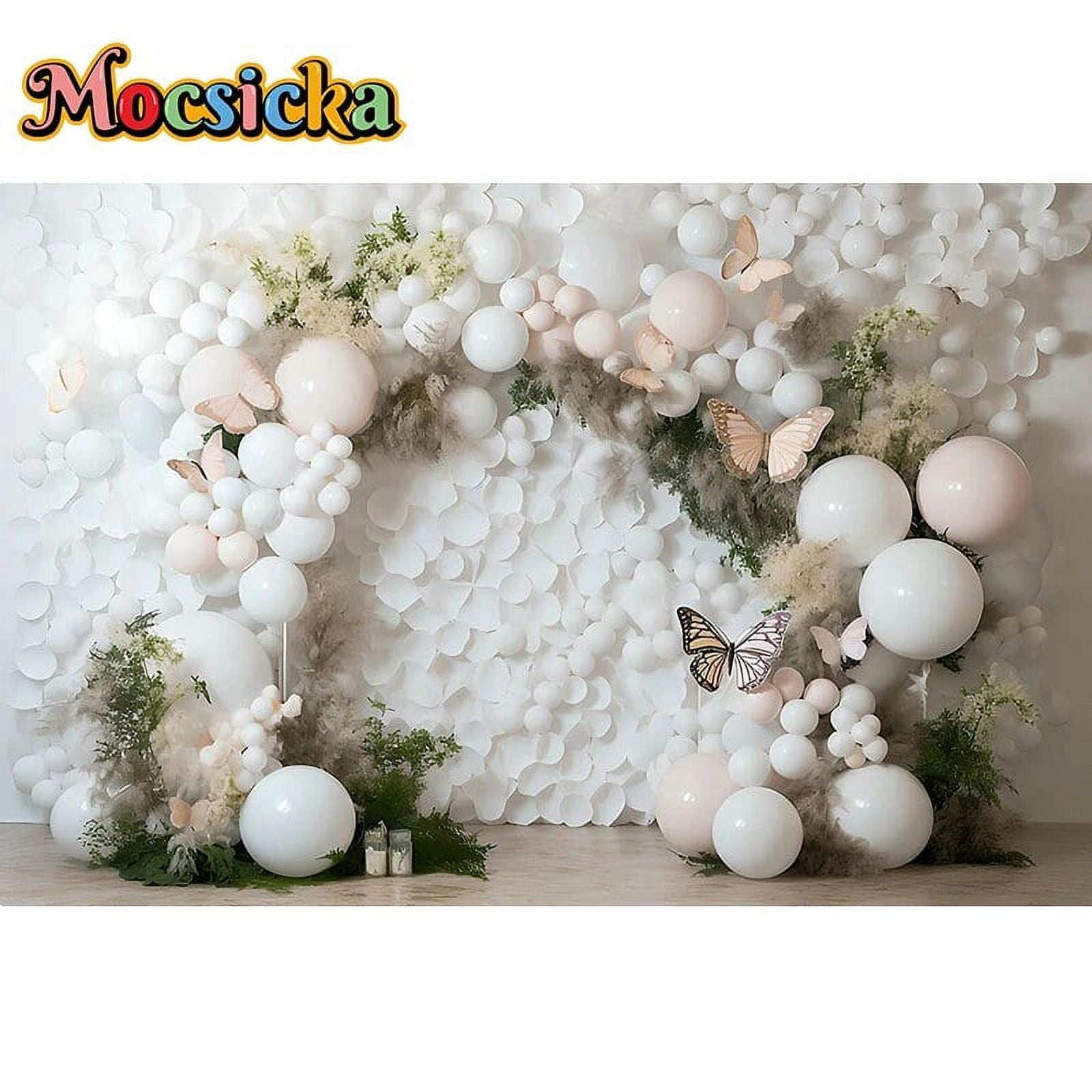 Photography Background 3D Colorful Balloon Decor Birthday Party Cake ...