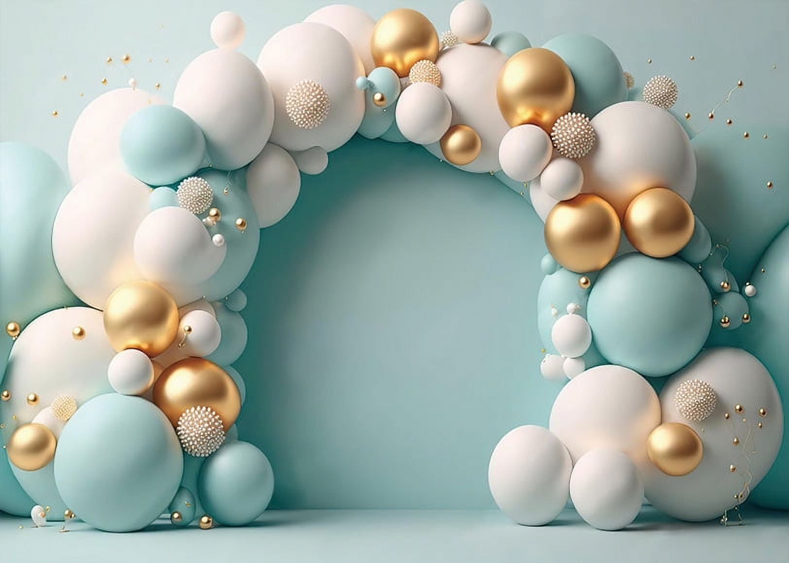 Photography Background Arch Balloon Flower Girl Princess Birthday Party ...