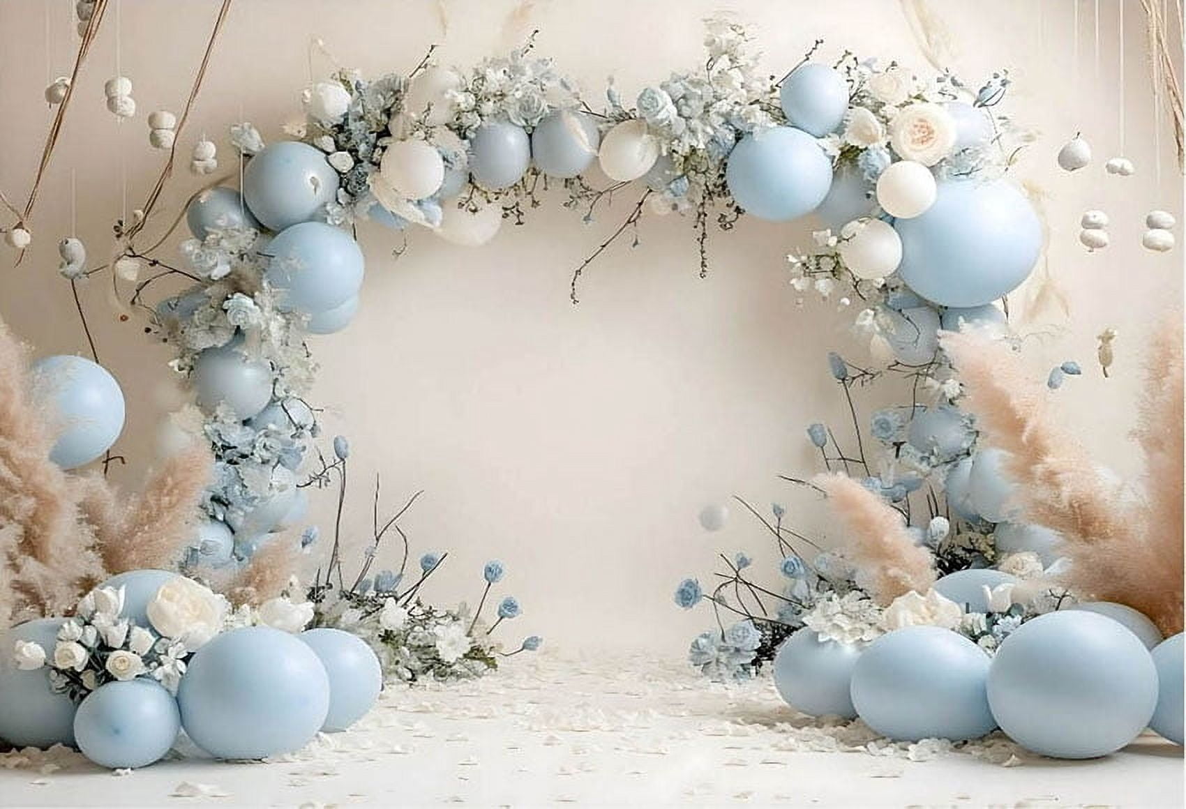 Photography Background Boho Arch Balloons Floral Donut Kids Birthday ...