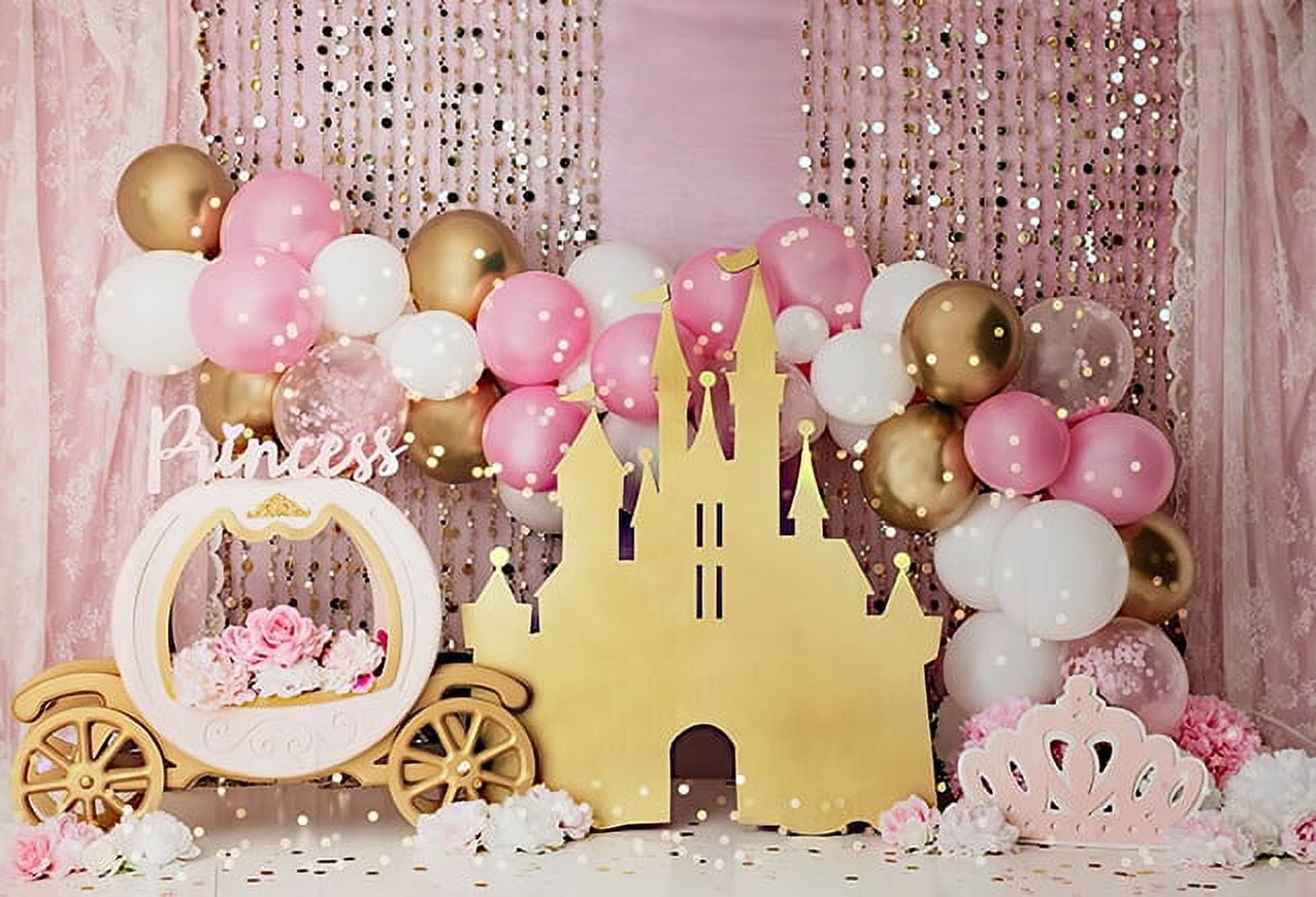 Photography Background Boho Pink Flower Balloon Little Bear Girl Boy ...