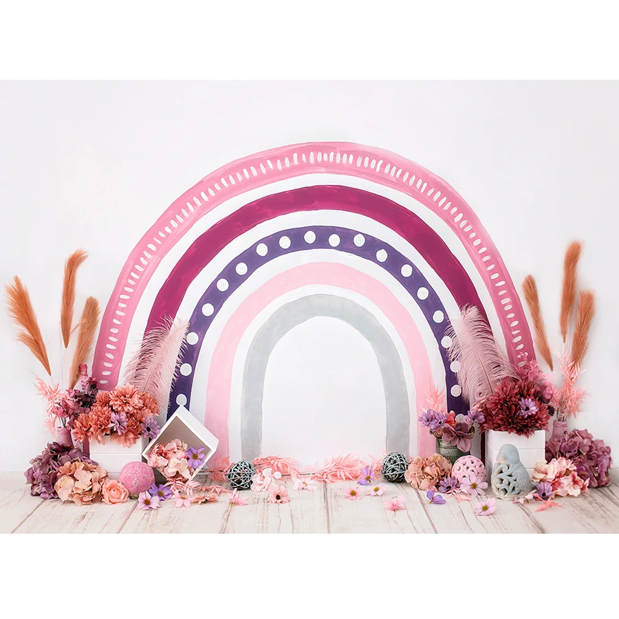 Photography Background Color Balloons Bohemian Boho Girl Boy 1st ...