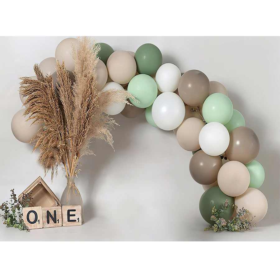 Photography Background Color Balloons Bohemian Boho Girl Boy 1st ...