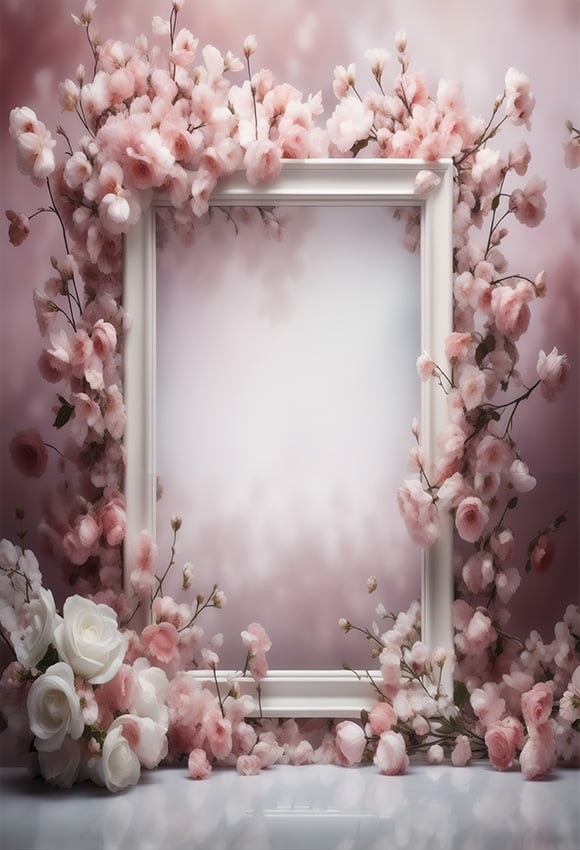 Photography Background Floral Frame Texture Wall Adult Birthday Wedding ...