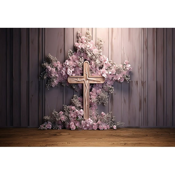 Photography Background Flower Cross Mi Bautizo Baptism Holy Communion ...