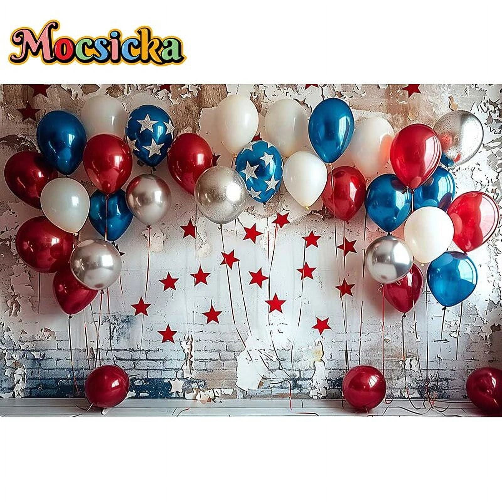 Photography Background Independence Day Balloon Star Decor Cake Smash ...