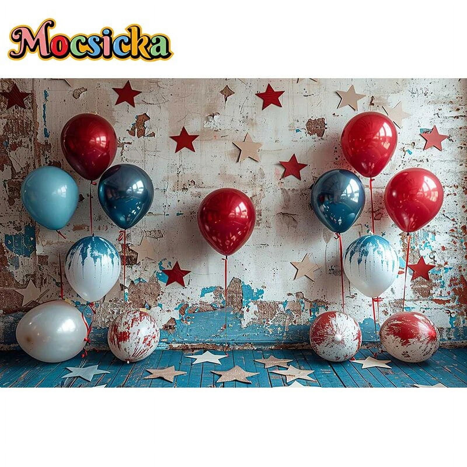 Photography Background Independence Day Balloon Star Decor Cake Smash ...