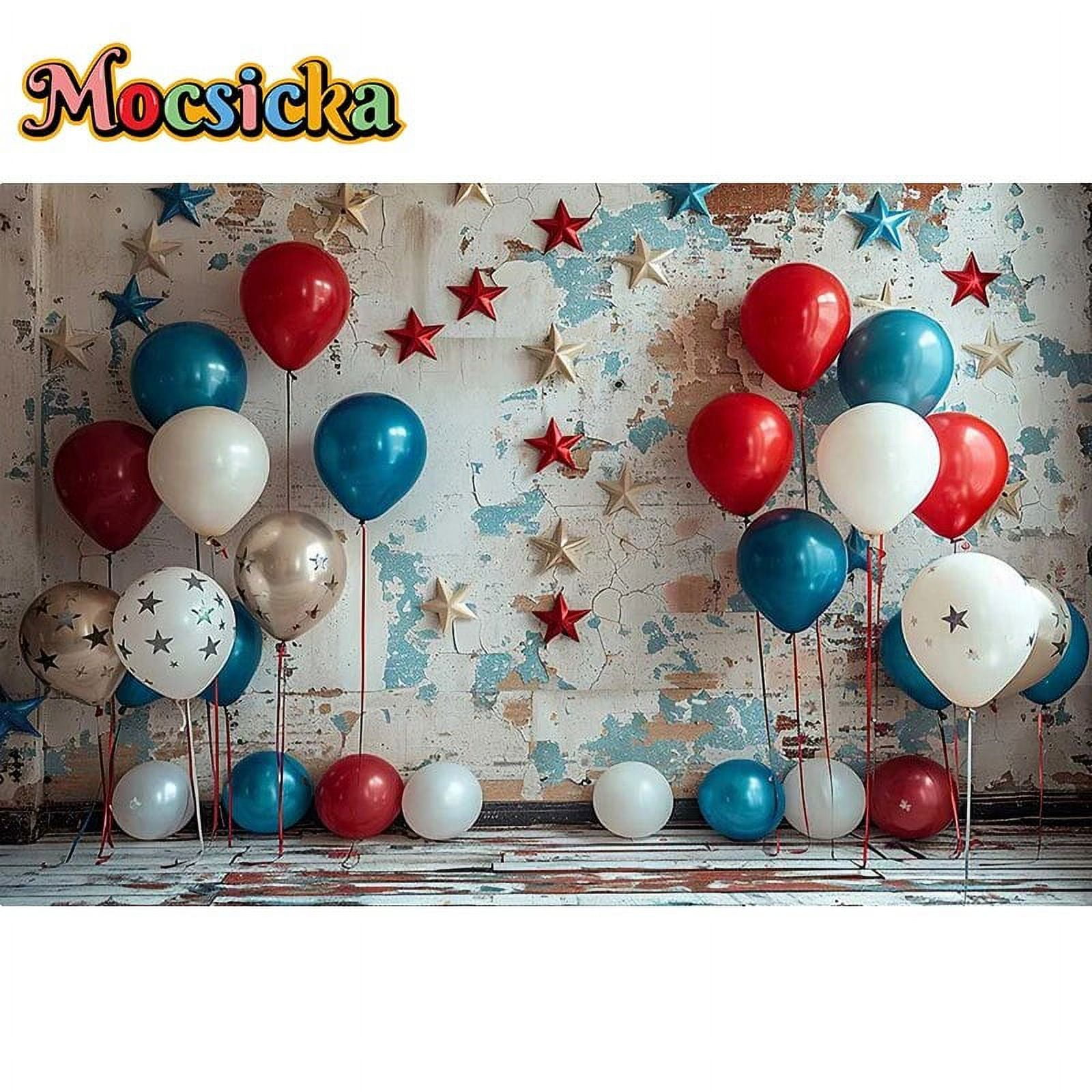 Photography Background Independence Day Balloon Star Decor Cake Smash ...