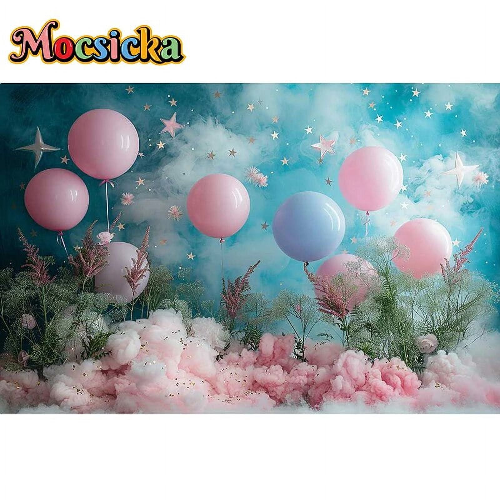 Photography Background Kids Birthday Party Cake Smash Colourful Arch ...