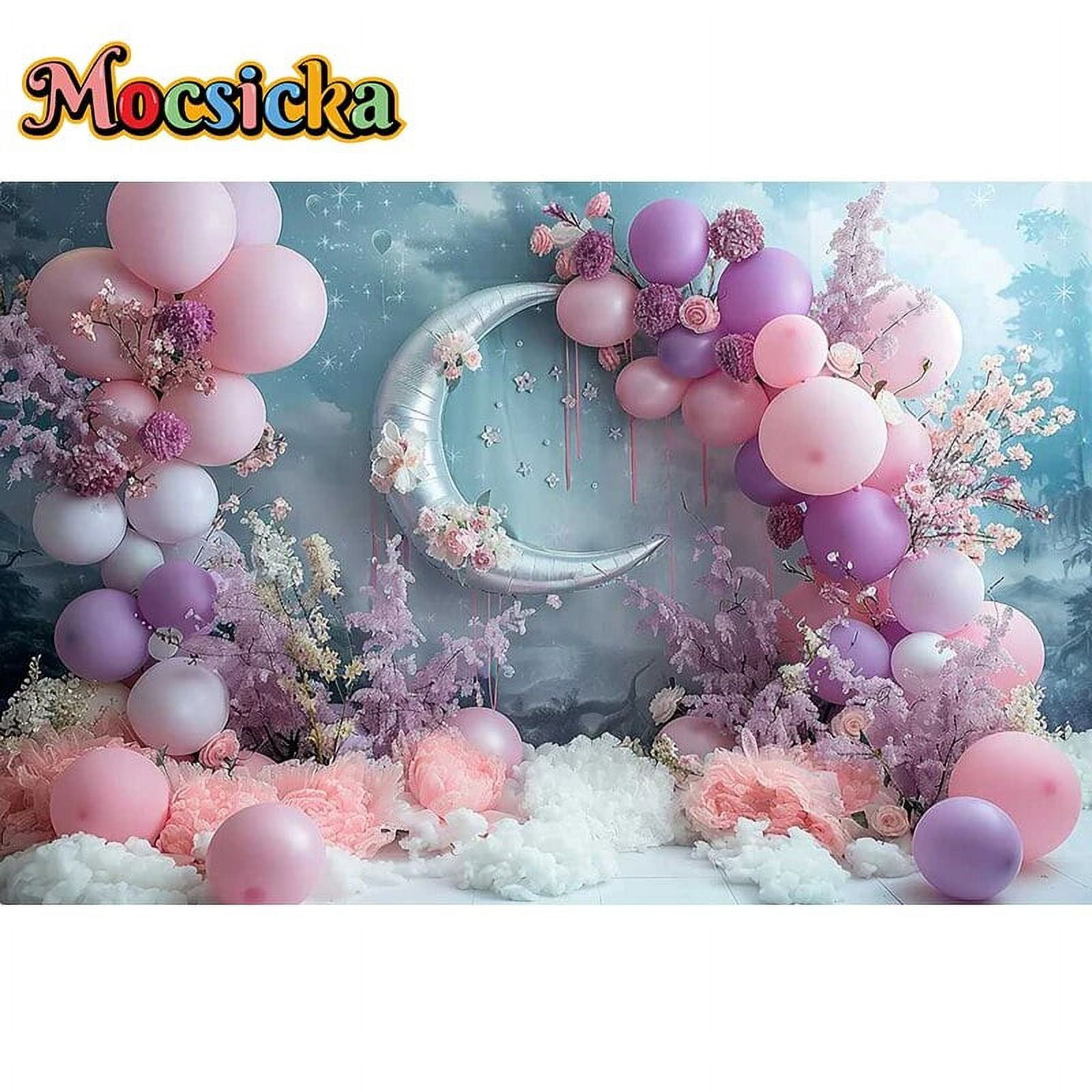 Photography Background Kids Birthday Party Cake Smash Colourful Arch ...