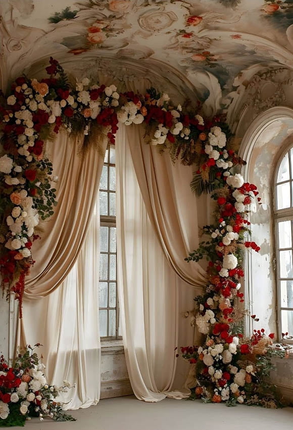 Photography Background Luxury Baroque Room Floral Adult Birthday ...