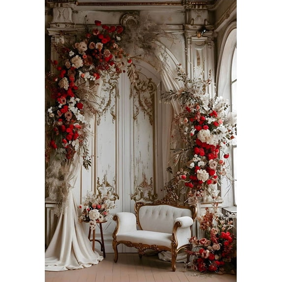 Photography Background Luxury Baroque Room Floral Adult Birthday ...