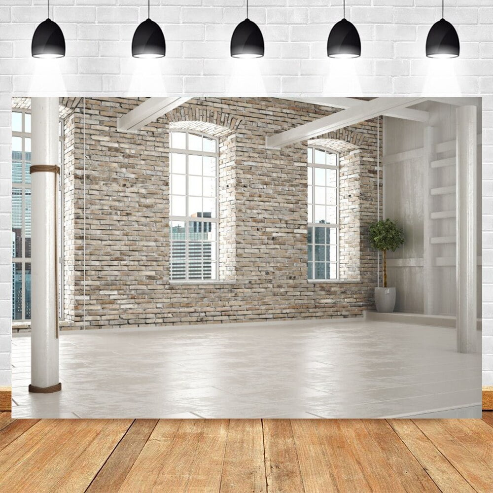 Photography Background Modern Study Backdrop French Arch Windows Glass ...