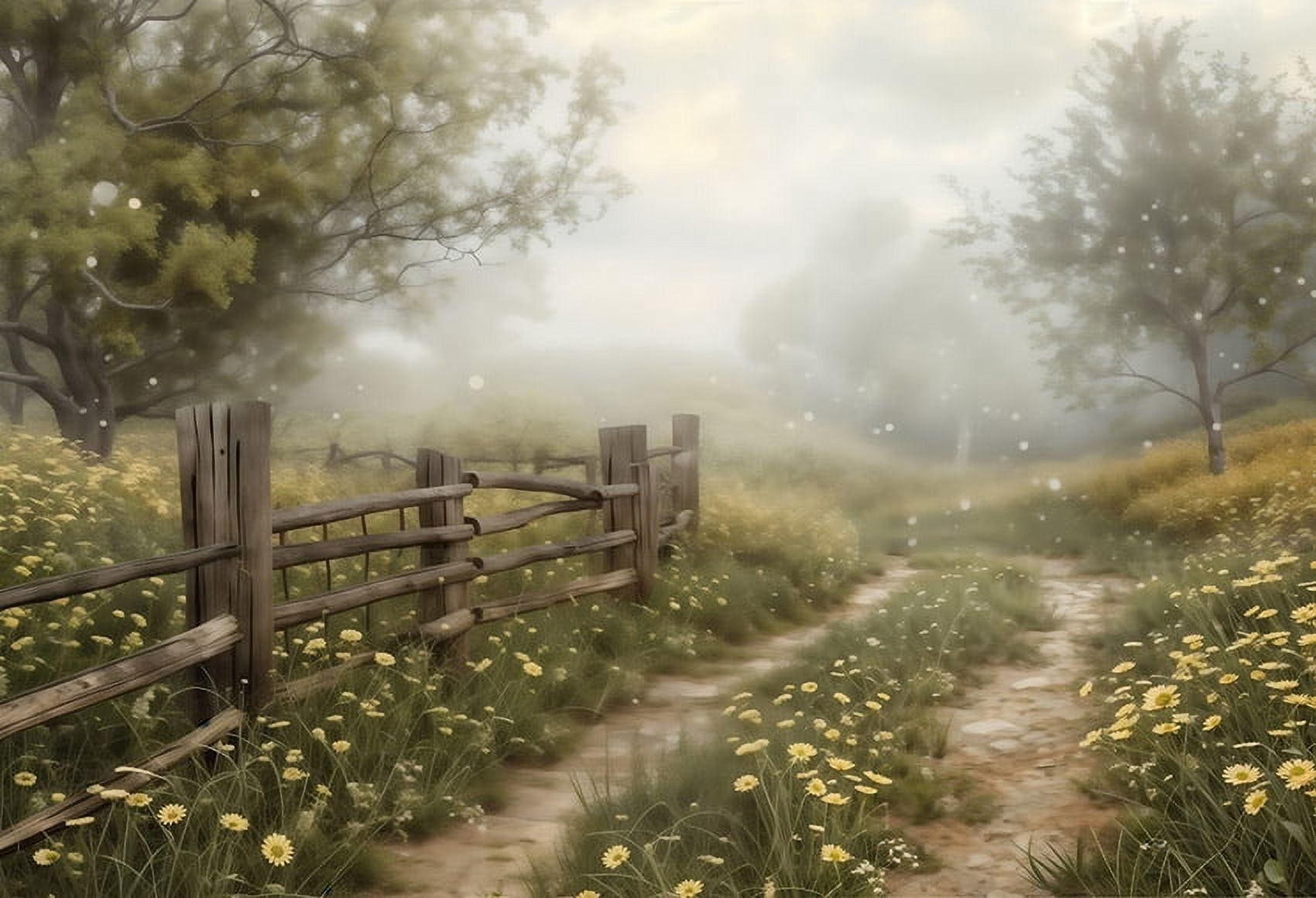 Photography Background Painterly Spring Country Path Landscape Kids ...