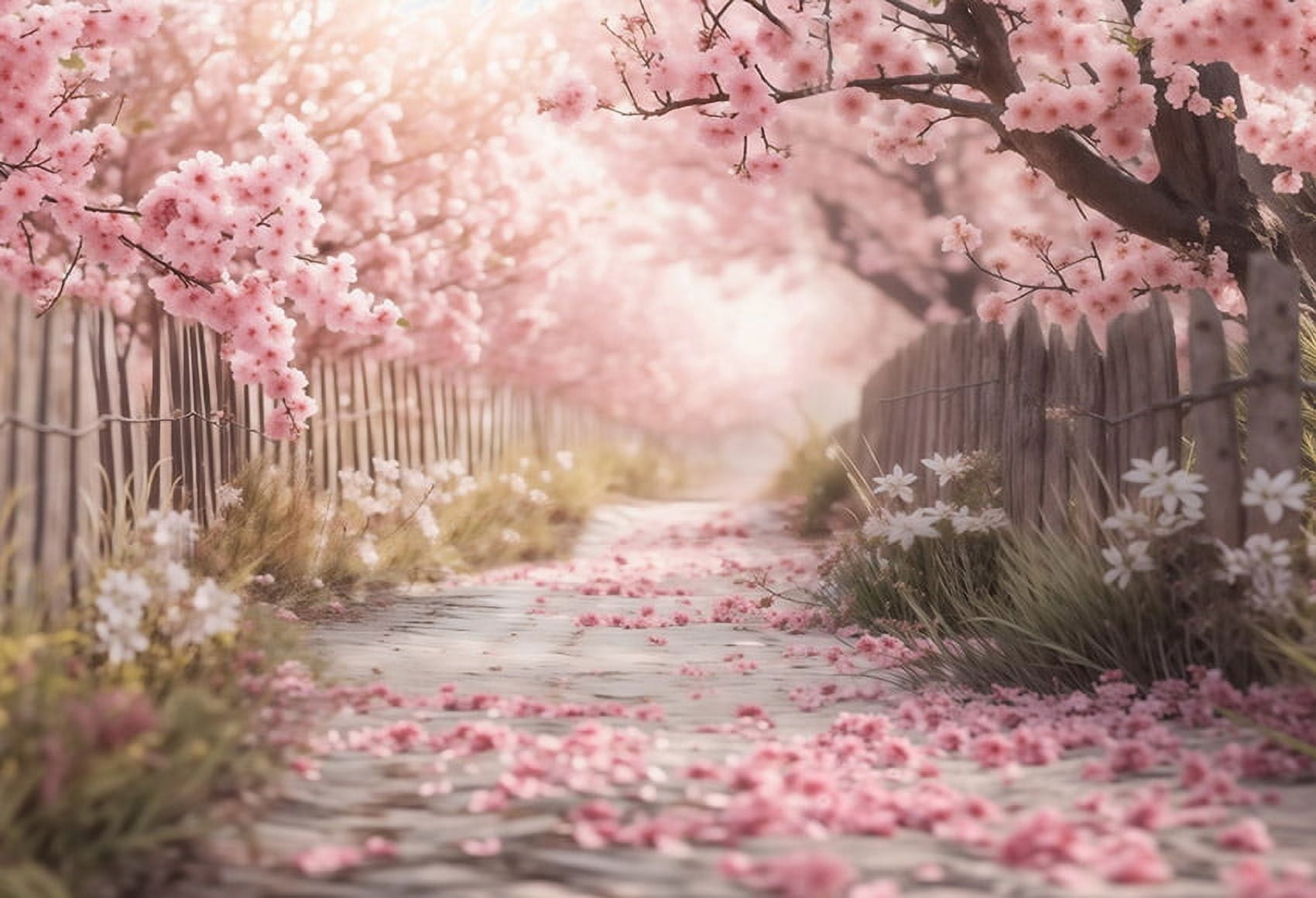 Photography Background Painterly Spring Country Path Landscape Kids ...
