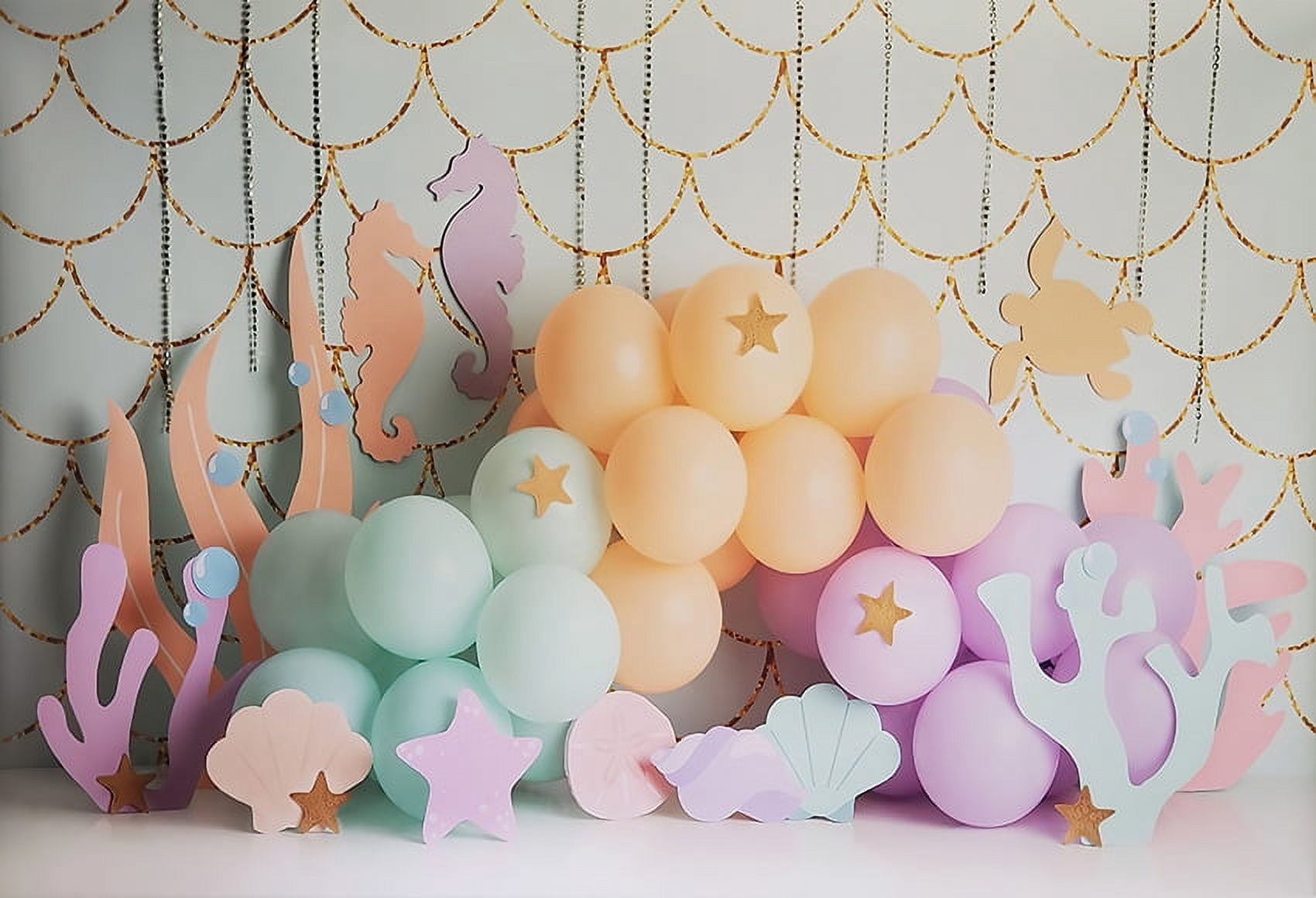 Photography Background Pink Bohemian Balloons Girl Boy 1st Birthday ...