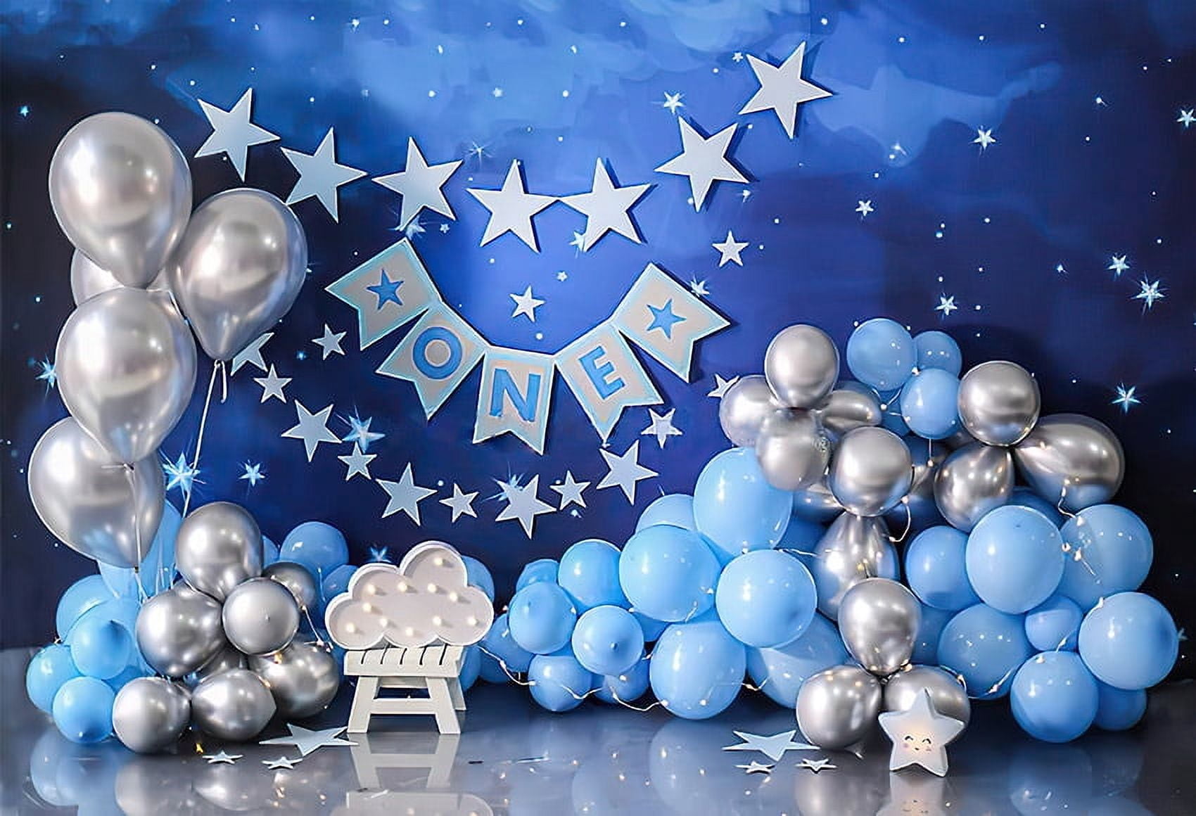 Photography Background Pink Bohemian Balloons Girl Boy 1st Birthday ...