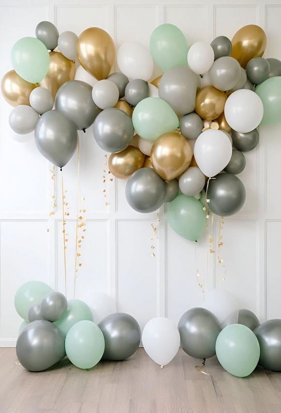 Photography Background Pink Gold Balloon White Wall Kids Birthday Party ...