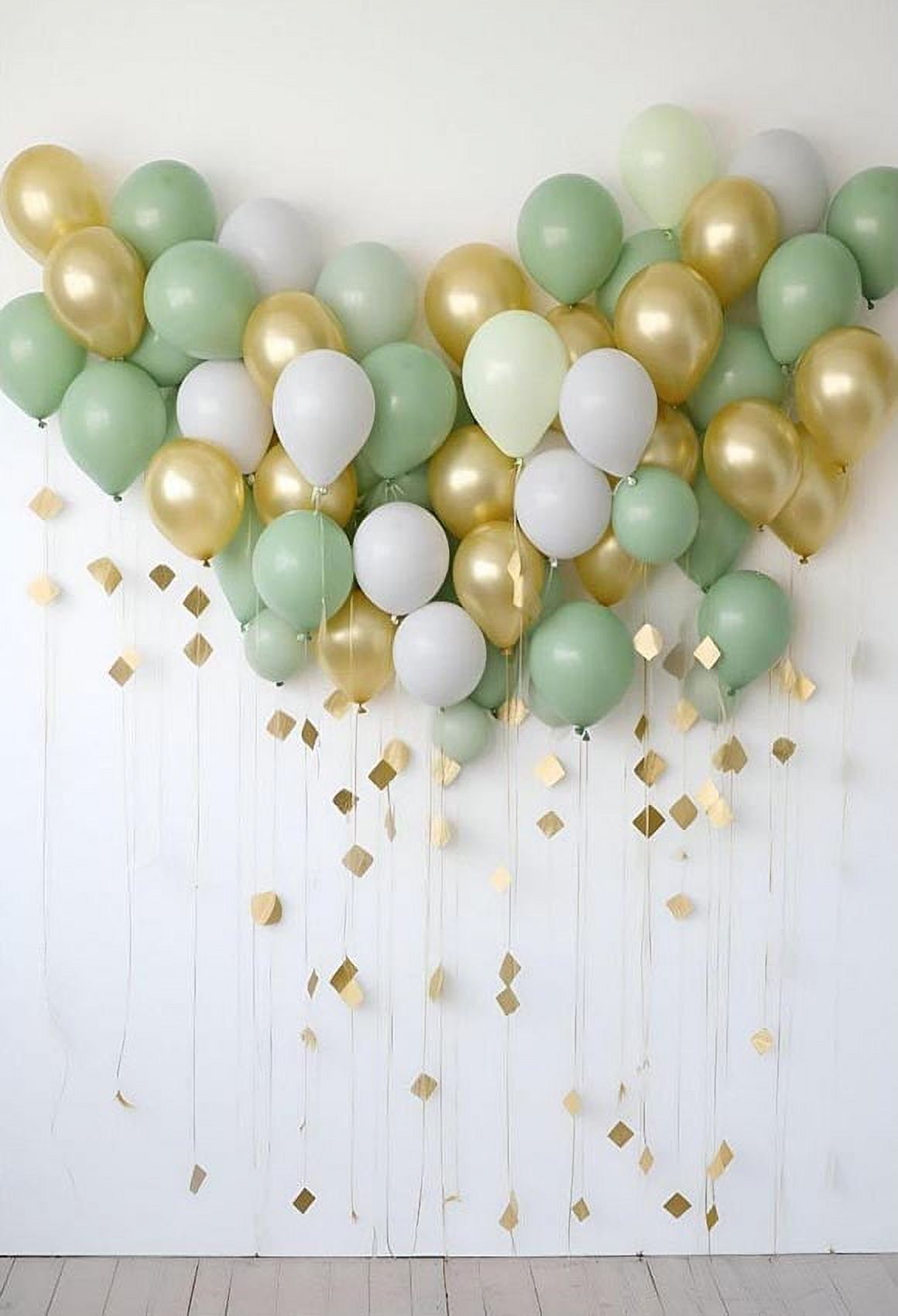 Photography Background Pink Gold Balloon White Wall Kids Birthday Party ...