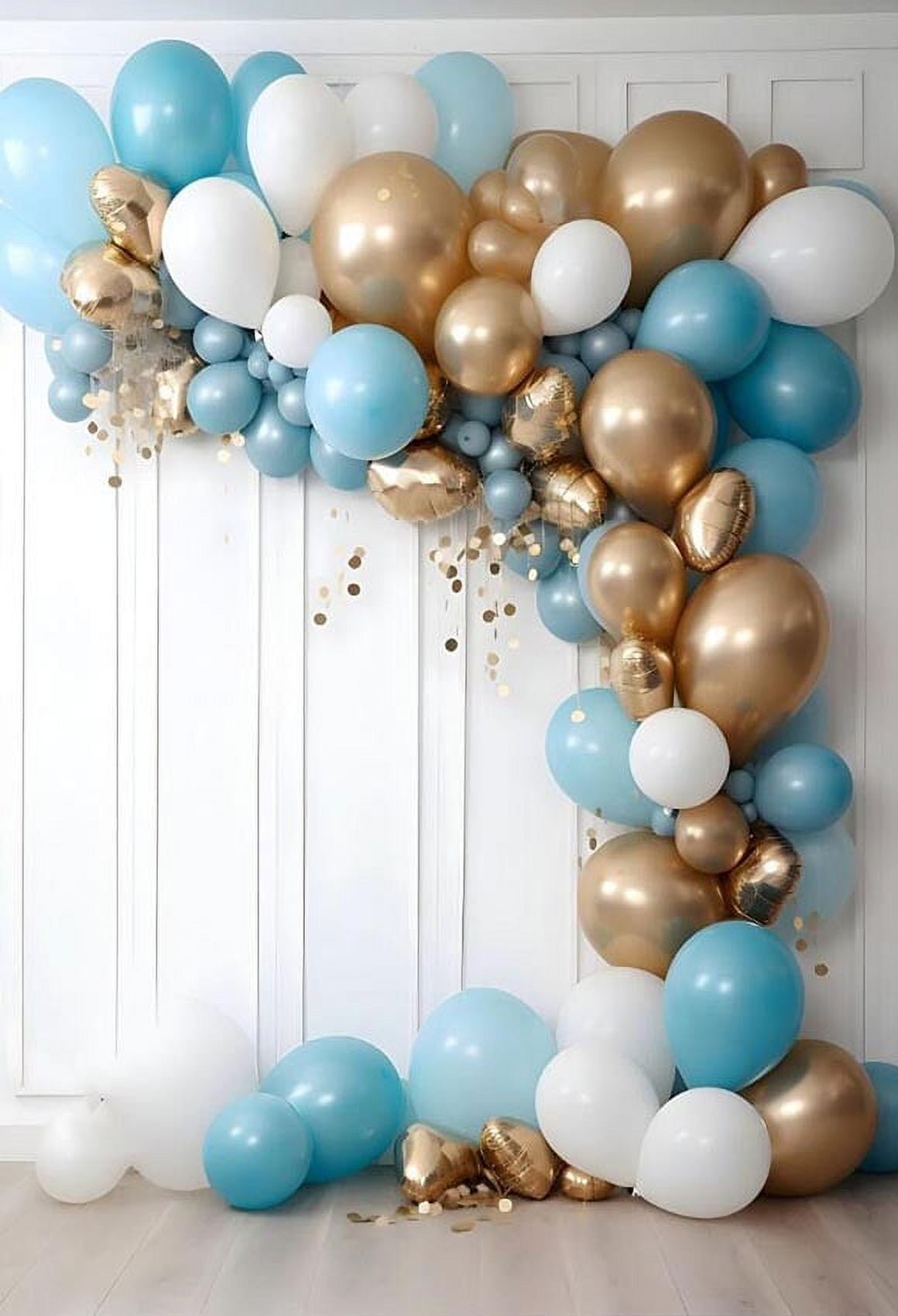 Photography Background Pink Gold Balloon White Wall Kids Birthday Party ...