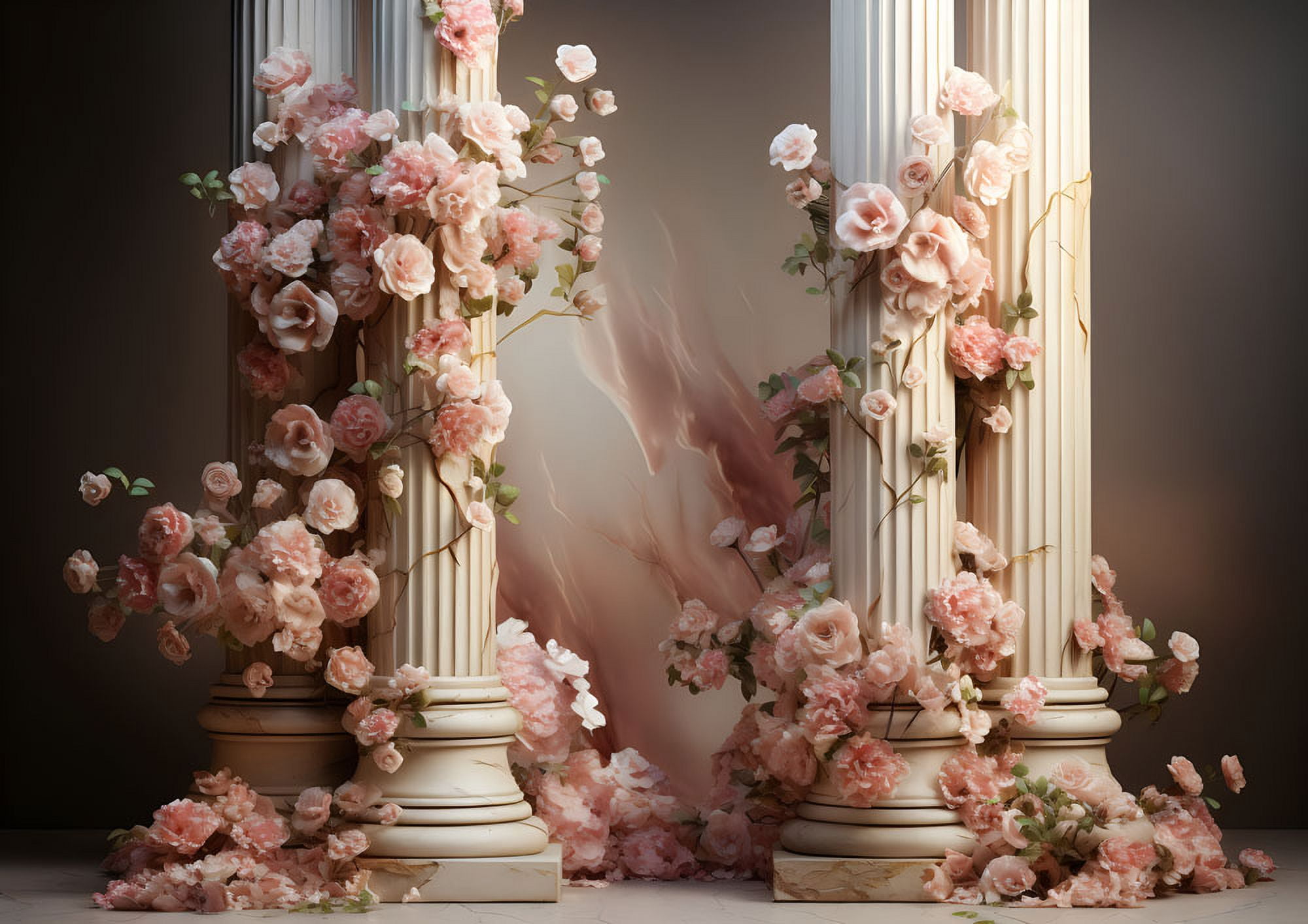 Photography Background Retro Columns Floral Window Adult Birthday ...