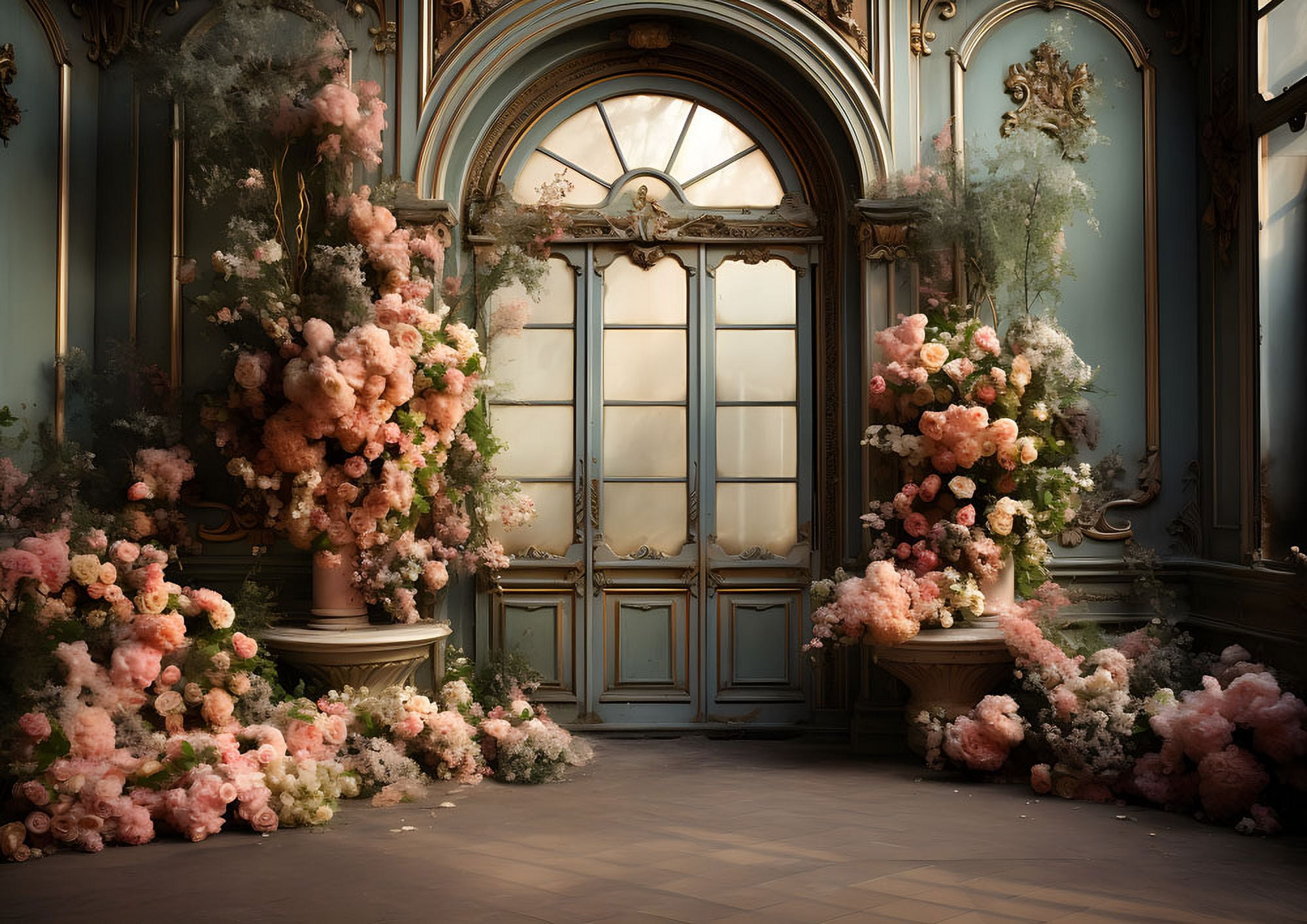 Photography Background Retro Indoor Floral Window Adult Birthday ...