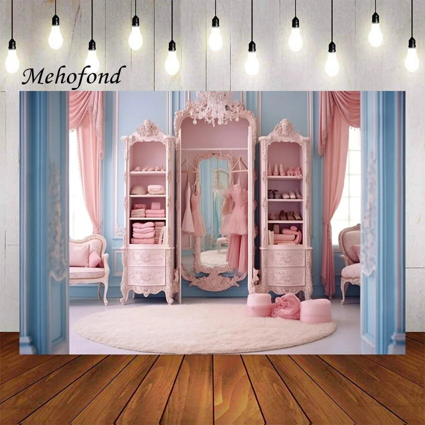 Photography Background Retro Indoor Pink Wardrobe Dress ss Girl ...