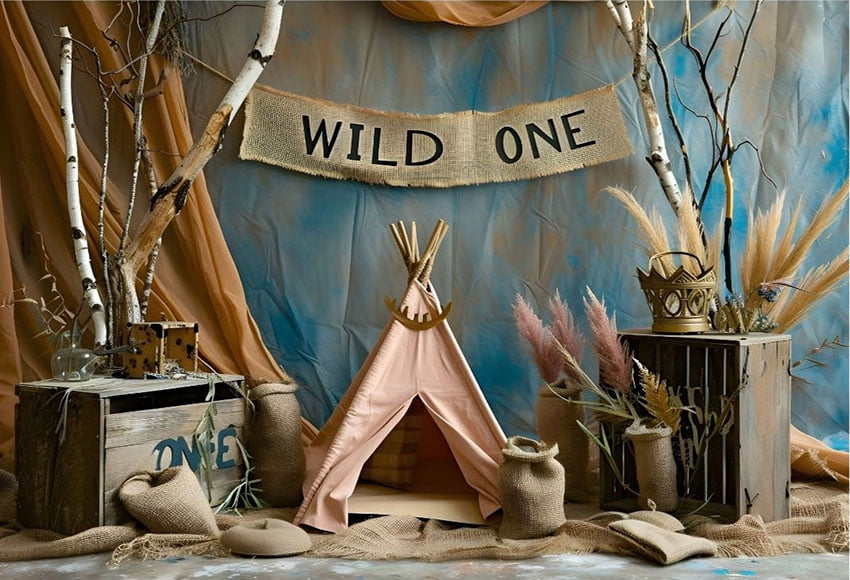 Photography Background Safari Wild One Woodland Kids 1st Birthday Party ...