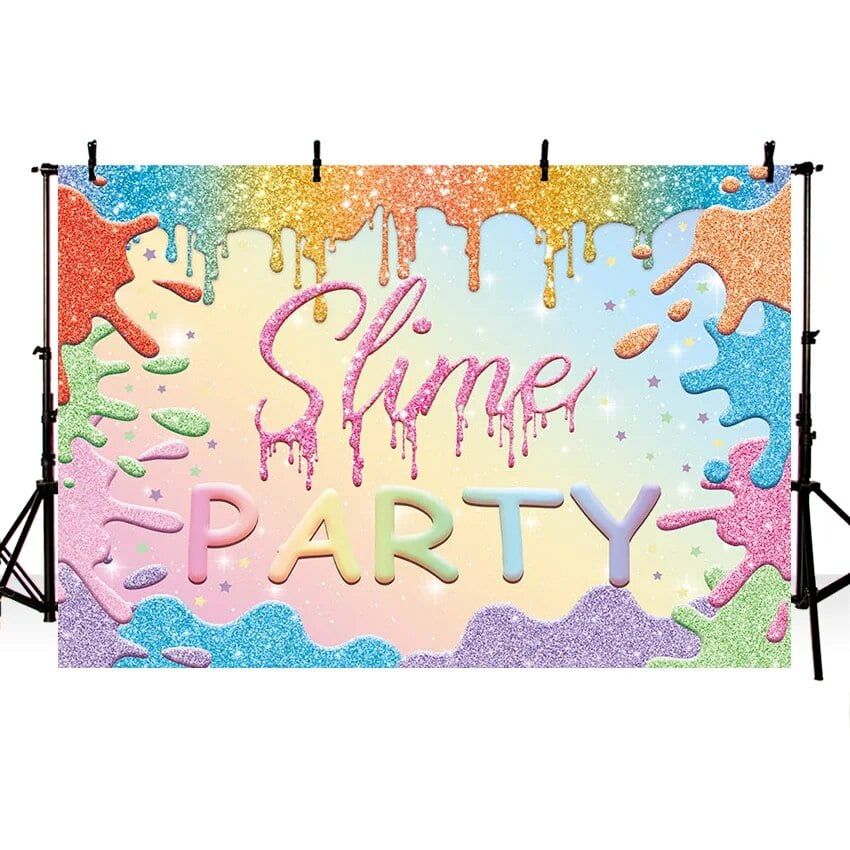 Photography Background Slime Party Baby Shower Birthday Portrait ...