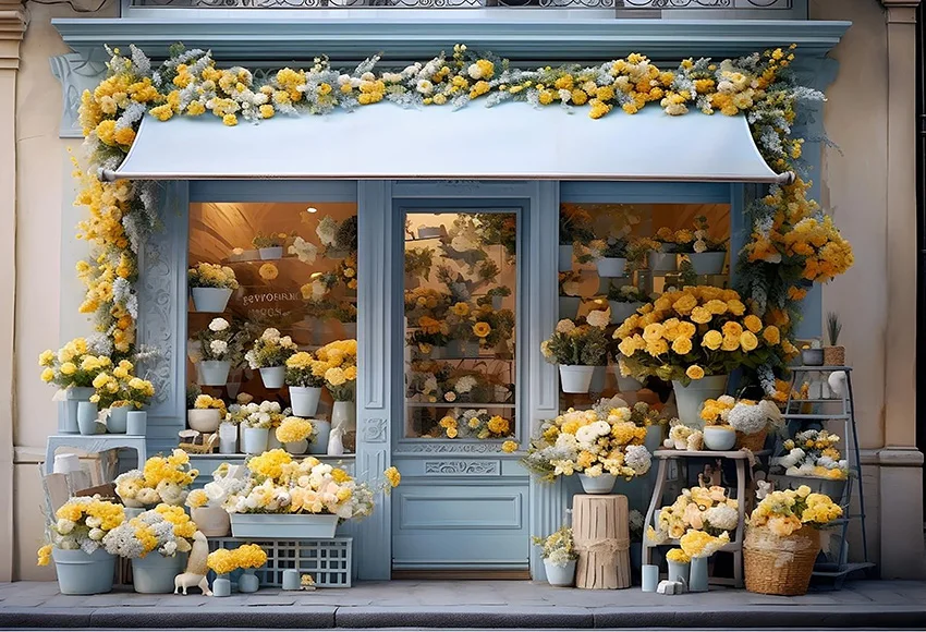 Photography Background Spring Flower Shop Boho Flowers Kids Birthday ...