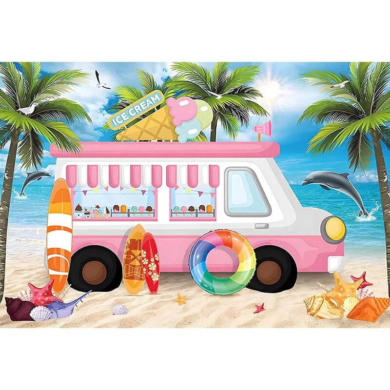 Photography Background Summer Beach Candy Bar Sweet Ice Cream Shop Baby ...