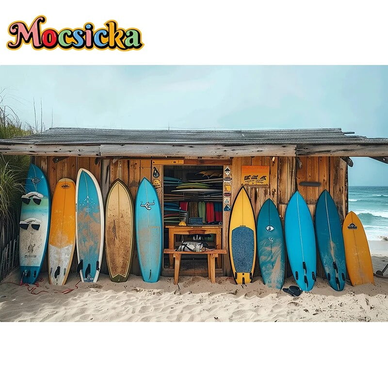 Photography Background Summer Shop Surfboard Decor Beach Party Cake ...