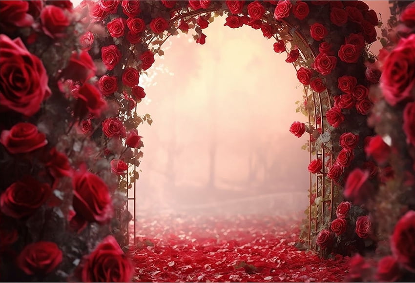Photography Background Valentine's Day Rose Garden Child Adult Birthday ...