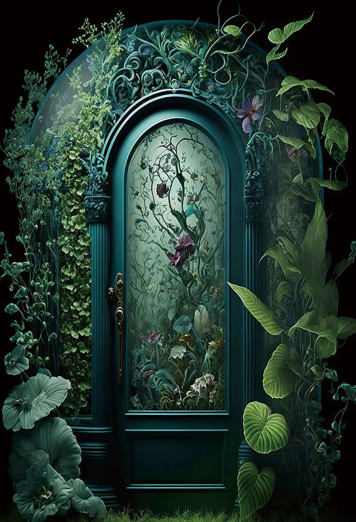 Photography Background Vintage Arch Door Floral Kid Birthday Party ...